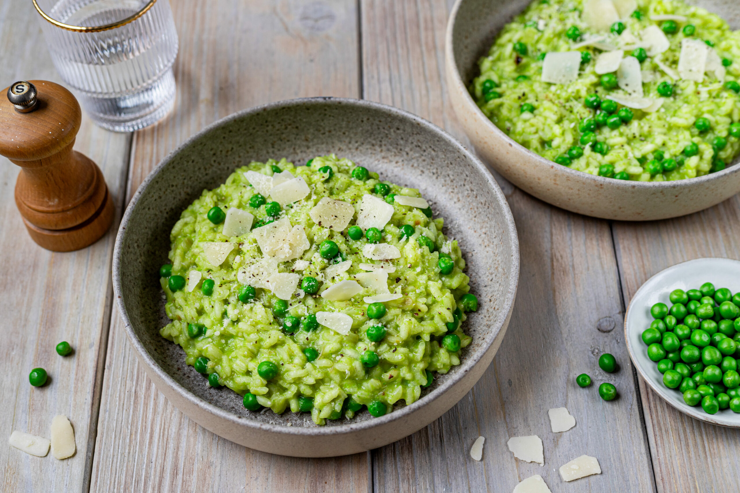 Recette Risotto aux petits pois et parmesan - CookingViaje - Photographe et styliste culinaire
